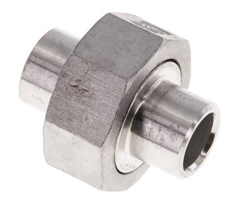 Union Straight Connector 17.2mm Weld End Stainless Steel Conical Seal ...