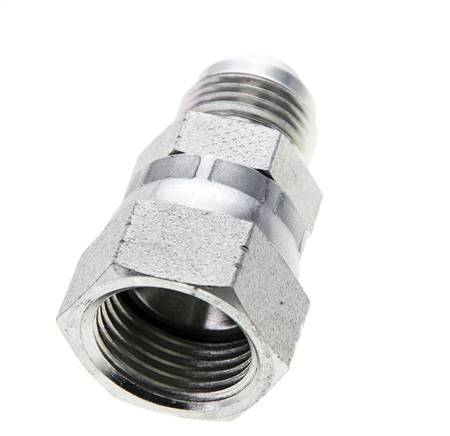 JIC Reducing Nipple UNF 3/4''-16 Male x UNF 7/8''-14 Female Steel ...