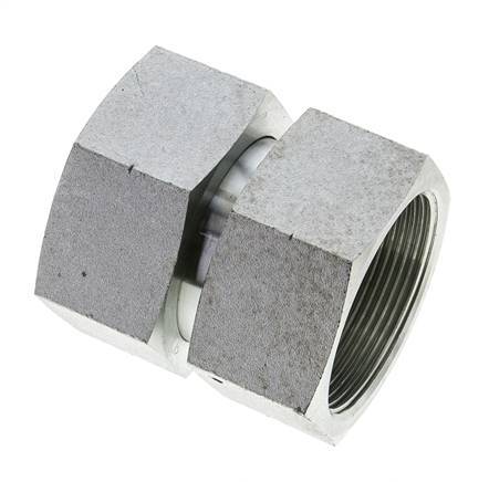 Reducing Straight Connector G2'' Female High Pressure Steel 60° Cone 7 ...