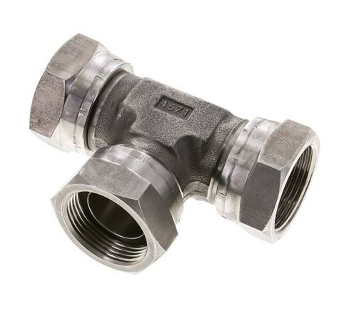 Tee Fitting G1 1/4'' Female Stainless steel Hydraulic 150bar (2107.5ps ...