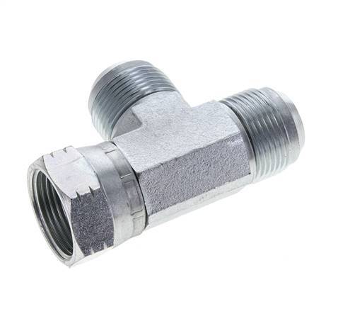 JIC Tee Fitting UN 1-5/16''-12 Female x Male Steel 250bar (3512.5psi ...