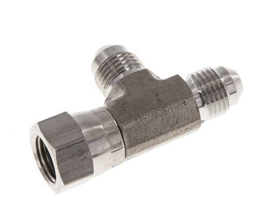 JIC Tee Fitting UNF 1/2''-20 (Dash Size 5) Female x Male Stainless ...