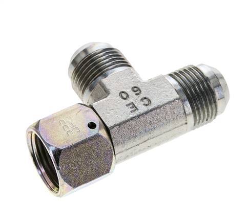 JIC Tee Fitting UN 1-1/16''-12 (Dash Size 12) Female x Male Steel ...