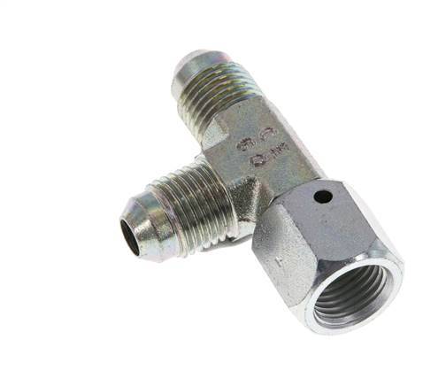 JIC Tee Fitting UNF 1/2''-20 Female x Male Steel 350bar (4917.5psi ...