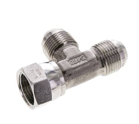 JIC Tee Fitting UN 1-1/16''-12 (Dash Size 12) Female x Male Stainless ...