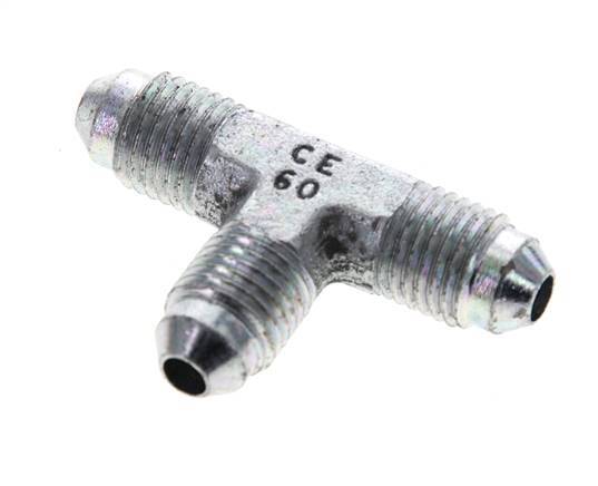 JIC Tee Fitting UNF 7/16''-20 (Dash Size 4) Male Steel 310bar (4355 ...