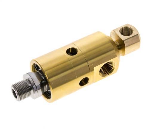 2-Way Rotary Joint G1/4'' - G3/8'' Male x Female Brass 50bar (702.5psi ...