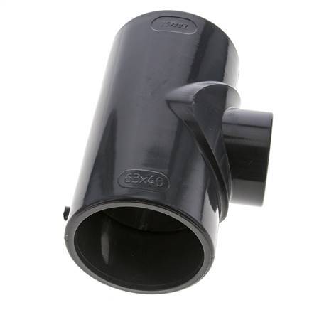 PVC Reducing Tee Fitting Socket 63 to 40mm | Tameson.com