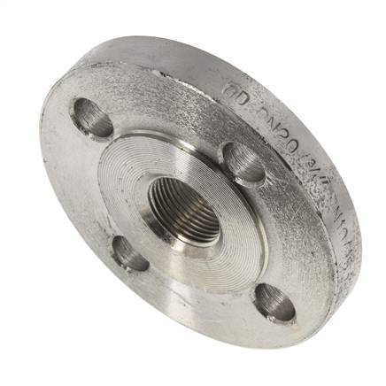 Threaded Flange DN20-PN16 Rp 3/4'' Zinc-Plated Steel DIN 2566 | Tameson.com