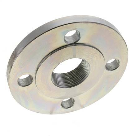 Threaded Flange DN100-PN40 Rp 4'' Zinc-Plated Steel DIN 2567 And EN 10 | Tameson.com