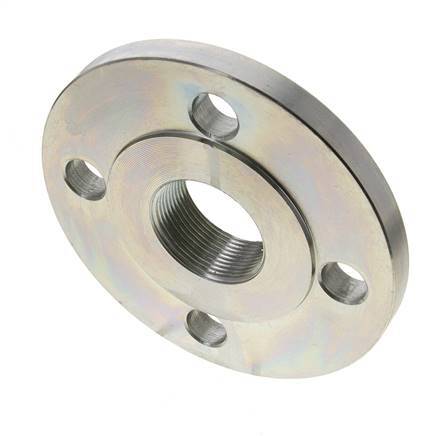 Threaded Flange DN100-PN40 Rp 4'' Zinc-Plated Steel DIN 2567 And EN 10 | Tameson.com