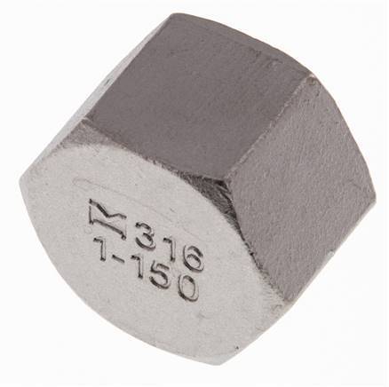 Rp 1'' Stainless steel End cap 16 Bar | Tameson.com
