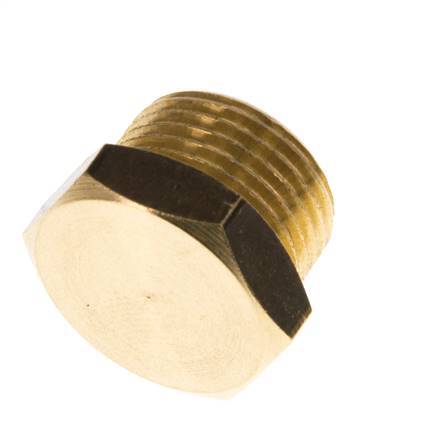 G 3/8'' Brass Closing plug with Outer Hex 16 Bar [5 Pieces] | Tameson.com
