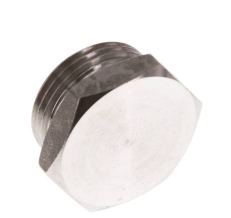 G 3/4'' Stainless steel Closing plug with Outer Hex 40 Bar | Tameson.com