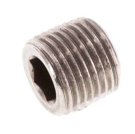 G 1/8'' Stainless steel Closing plug with Inner Hex without collar 40 ...
