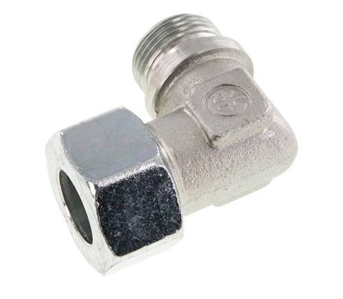 G 1'' Male x 25S Zinc plated Steel 90 deg Elbow Fitting 400 Bar DIN ...