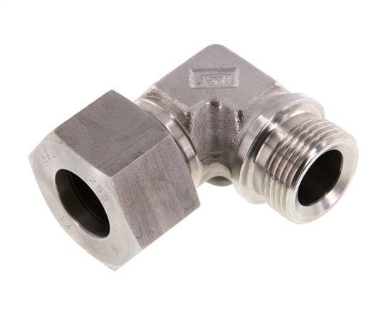 G 1'' Male x 25S Stainless steel 90 deg Elbow Fitting 400 Bar DIN 2353 ...