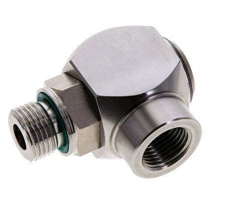 G 1/2'' M/F Stainless steel 90 deg Elbow Swivel Joint High-pressure 40 | Tameson.com