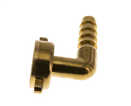 G 3/4'' x 10mm Brass 90 deg Elbow Hose barb with NBR Seal and Wing Nut ...