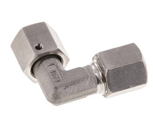 M14x1.5 x 6S Stainless steel Adjustable 90 deg Elbow Compression Fitting with Sealing cone and O ...