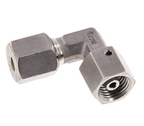 M14x1.5 x 6S Stainless steel Adjustable 90 deg Elbow Compression Fitting with Sealing cone and O ...