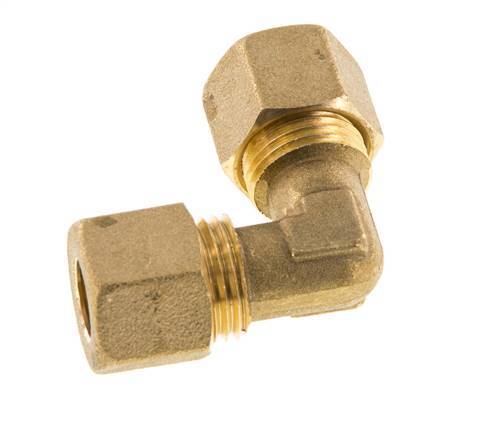10mm Brass 90 deg Elbow Compression Fitting 95 Bar DIN EN 1254-2 ...
