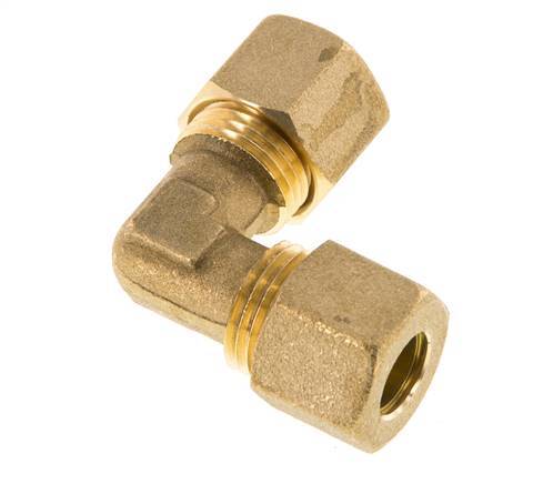 10mm Brass 90 deg Elbow Compression Fitting 95 Bar DIN EN 1254-2 | Tameson.com