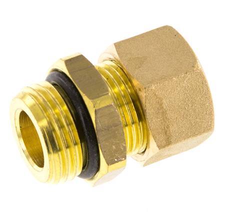G 1/2'' Male x 15mm Brass Straight Compression Fitting with NBR Seal 8 | Tameson.com