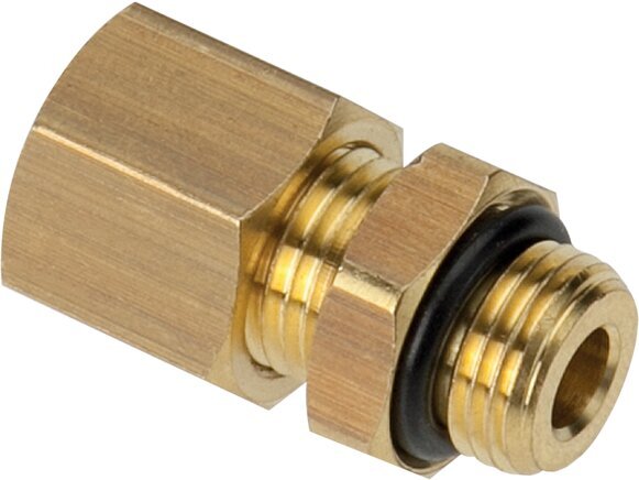 G 1/8'' Male x 6mm Brass Straight Compression Fitting with NBR Seal 15 ...