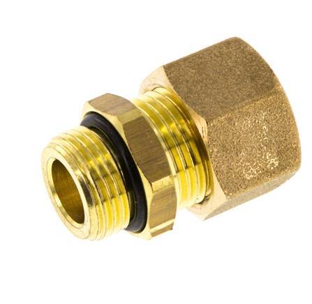 G 3/8'' Male x 12mm Brass Straight Compression Fitting with NBR Seal 7 ...