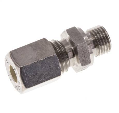 M10x1 Male x 6L Stainless steel Straight Compression Fitting 315 Bar D ...