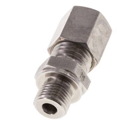 M10x1 Male x 6L Stainless steel Straight Compression Fitting 315 Bar DIN 2353 | Tameson.com