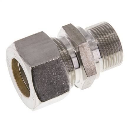 M26x1.5 Male x 22L Stainless steel Straight Compression Fitting 160 Bar DIN 2353 | Tameson.com