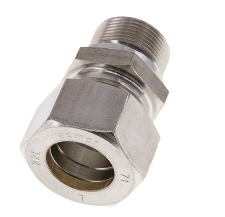 M26x1.5 Male x 22L Stainless steel Straight Compression Fitting 160 Bar DIN 2353 | Tameson.com