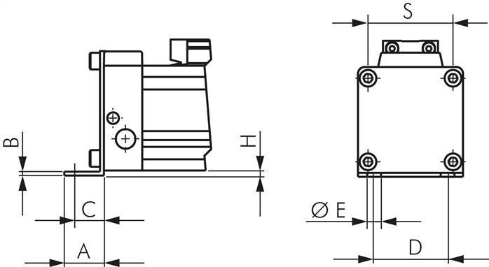 Foot Mount 50 mm Rodless | Tameson.com