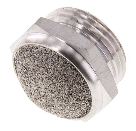 G1'' Stainless Steel Compact Pneumatic Muffler 1.4301 Wire Mesh ...