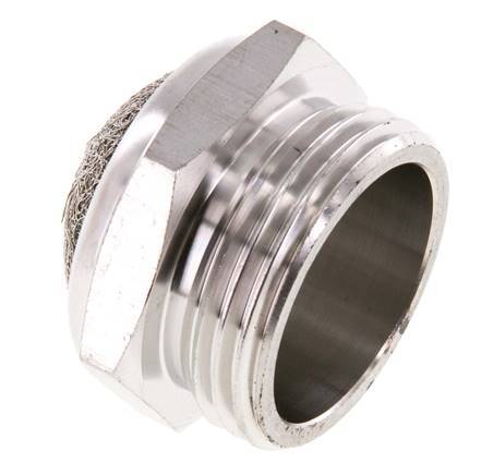 G1'' Stainless Steel Compact Pneumatic Muffler 1.4301 Wire Mesh ...