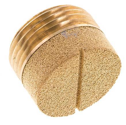 G1'' Sintered Bronze Compact Cylindrical Pneumatic Muffler | Tameson.com