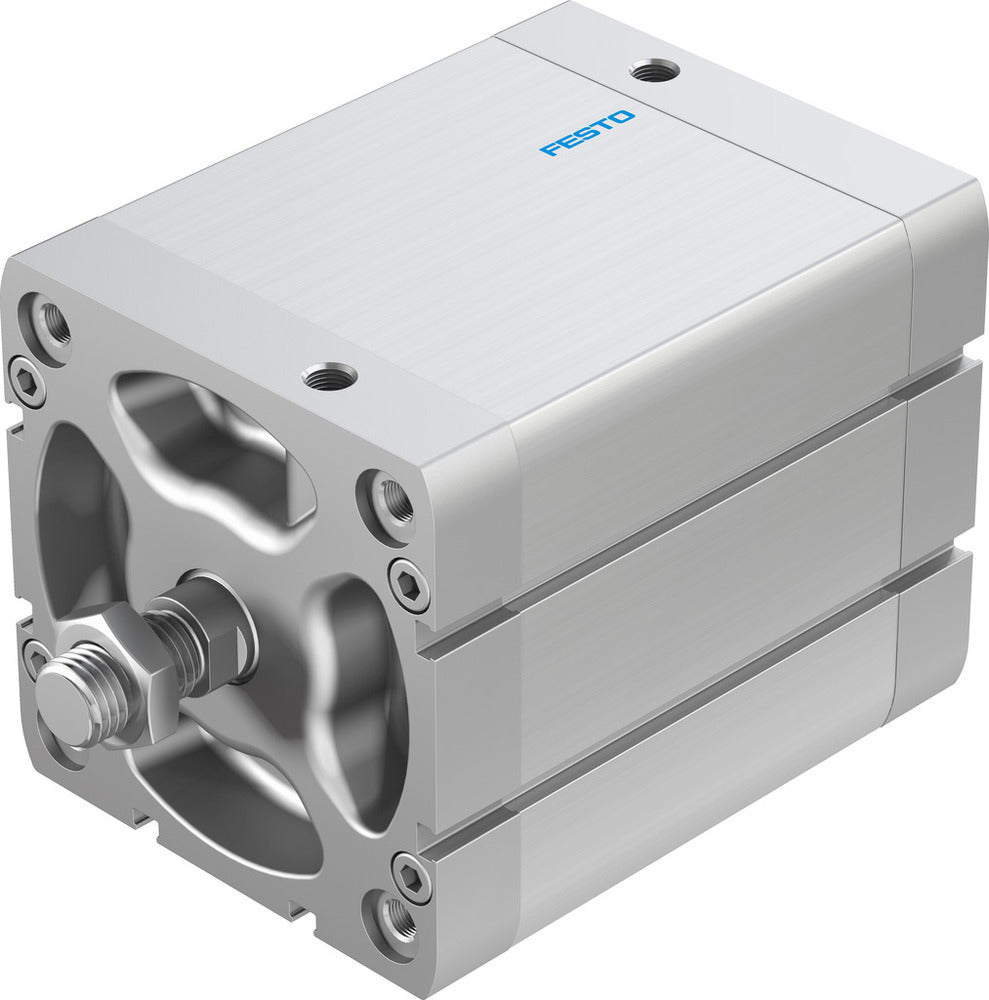 Festo Compact Cylinder 100mm Bore 80mm Stroke ISO 21287 Double Acting ...