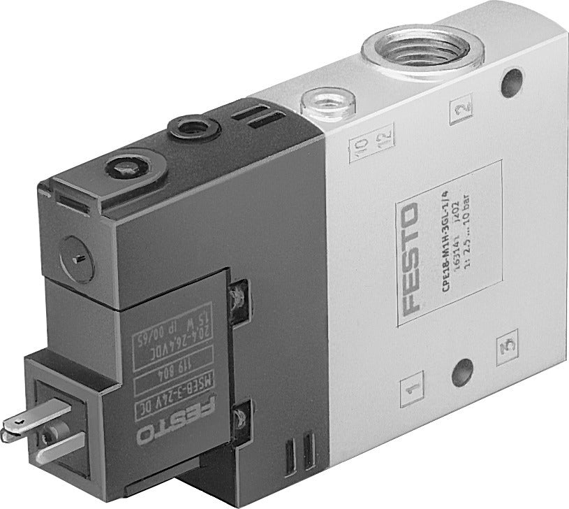 Festo 3/2 NC Monostable Air Solenoid Valve G1/4 1300l/min - 163141 ...