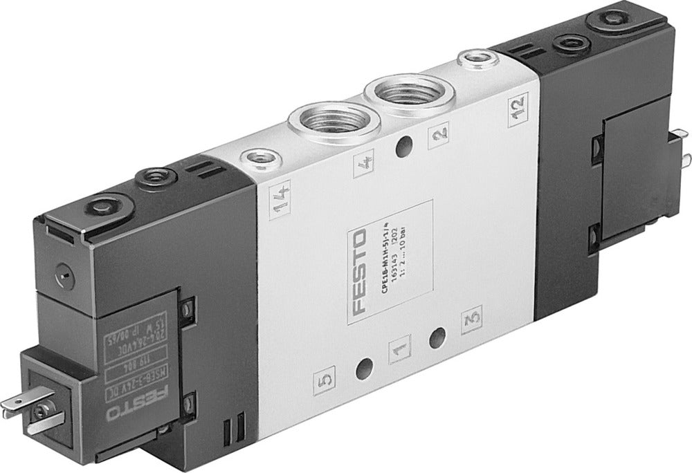 Festo 5/2 Bistable Air Solenoid Valve G1/4 1500l/min - 163763 | Tameson.com