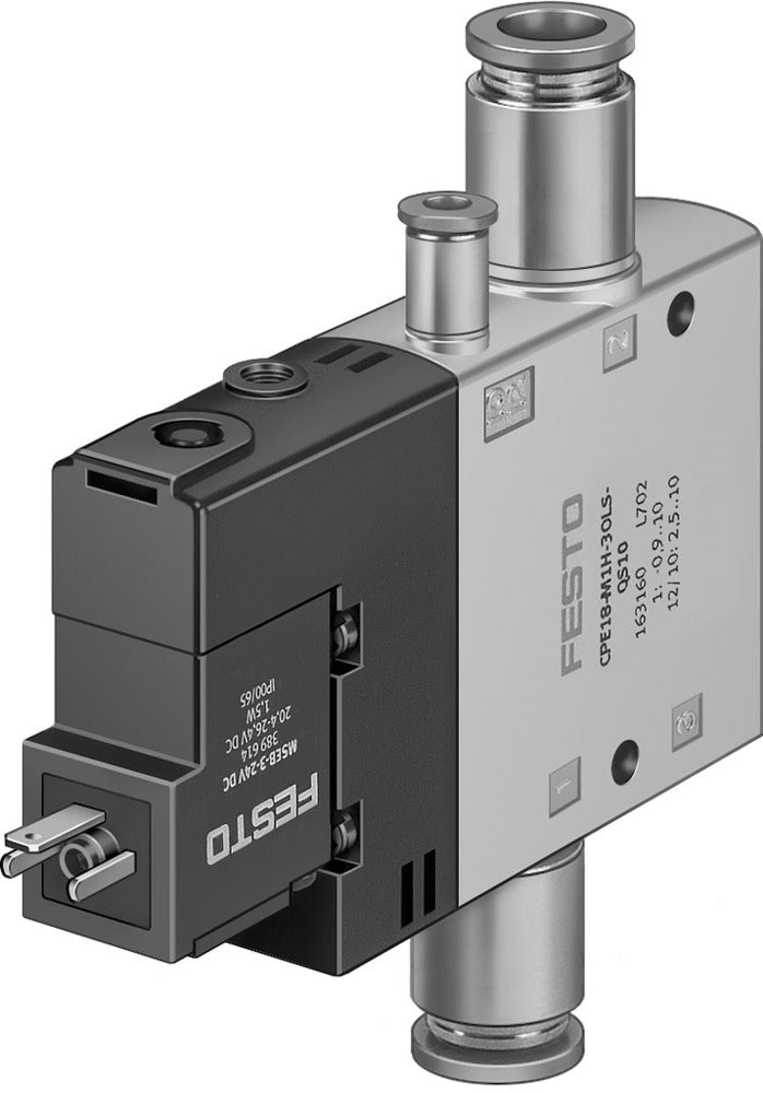 Festo 3/2 NO Monostable Air Solenoid Valve QS-12 1650l/min - 163852 | Tameson.com