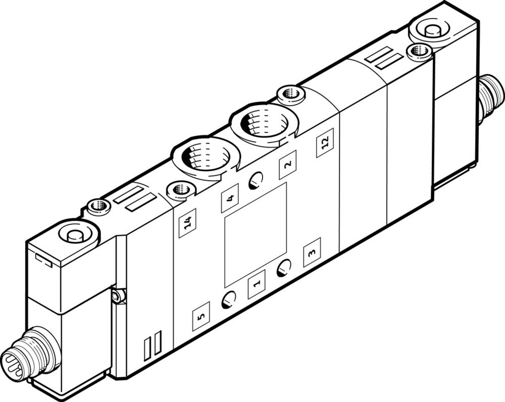Festo 5/3 Pressurized Air Solenoid Valve G1/8 750l/min - 550245 ...