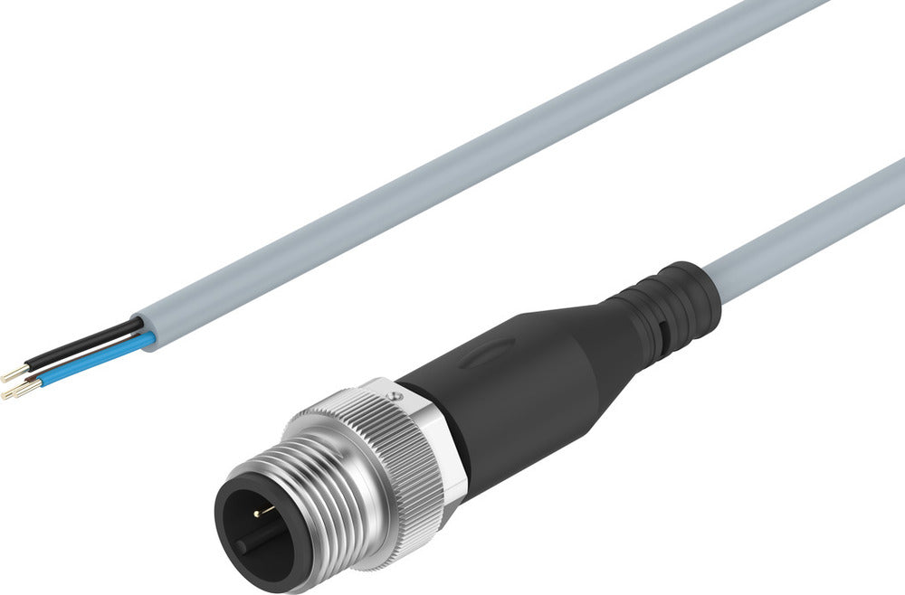 Festo Connecting Cable Plug M12x1 A-coded EN 61076-2-101 1m - 8091515 ...