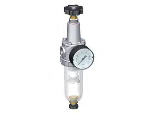 Filter-Regulator G1/4'' 900 l/min 0.5-10.0bar/7-145psi Semi-Auto Polyc ...