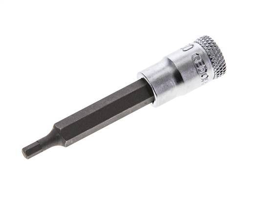 1/4" Gedore 60mm Long Pin Socket Insert for 3 mm Hexagonal Socket Scre ...