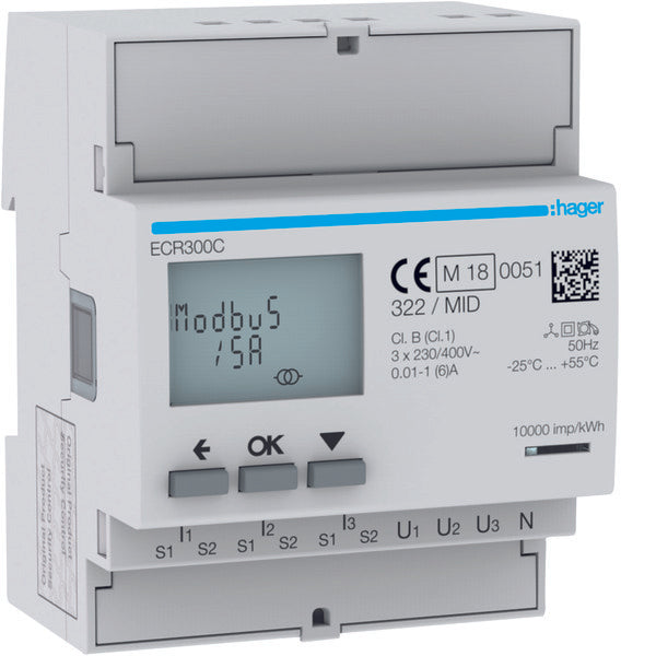 Hager Electricity Meter - ECR300C | Tameson.com