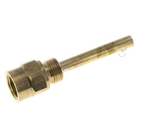 Copper Alloy G 1/2 Inch Thermowell for 100mm Stem Max 160°C and 6 Bars ...