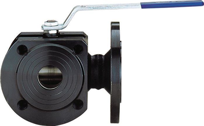 Flanged Ball Valve 3-Way L-port DN20 PN16 Steel Reduced Bore | Tameson.com