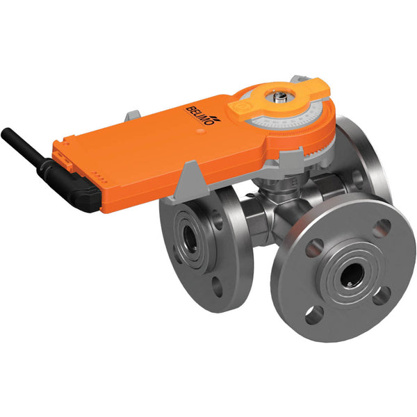 Belimo 3-Way Ball Valve DN15 Flange Kvs15 24VAC/DC 75s 2/3-point 2Nm I ...
